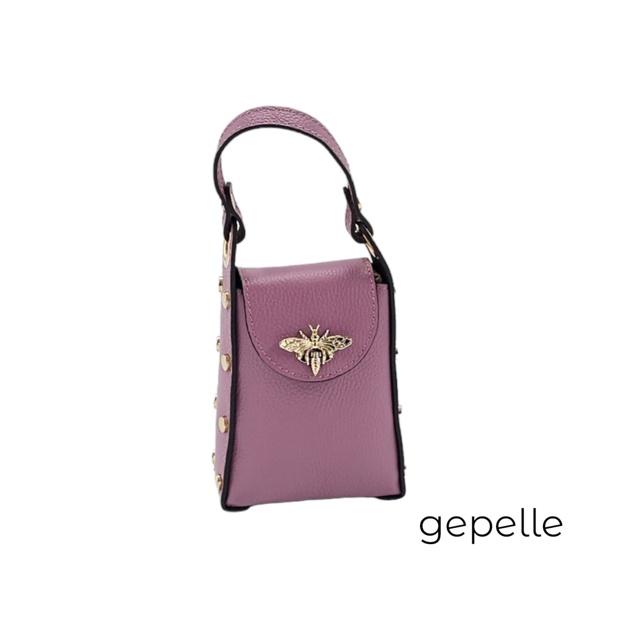 Geanta roz plamaniu din piele naturala Bee – gentipiele